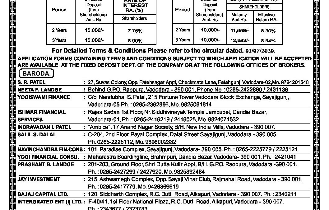 Fixed Deposit Application Form | Transpek Industry Limited